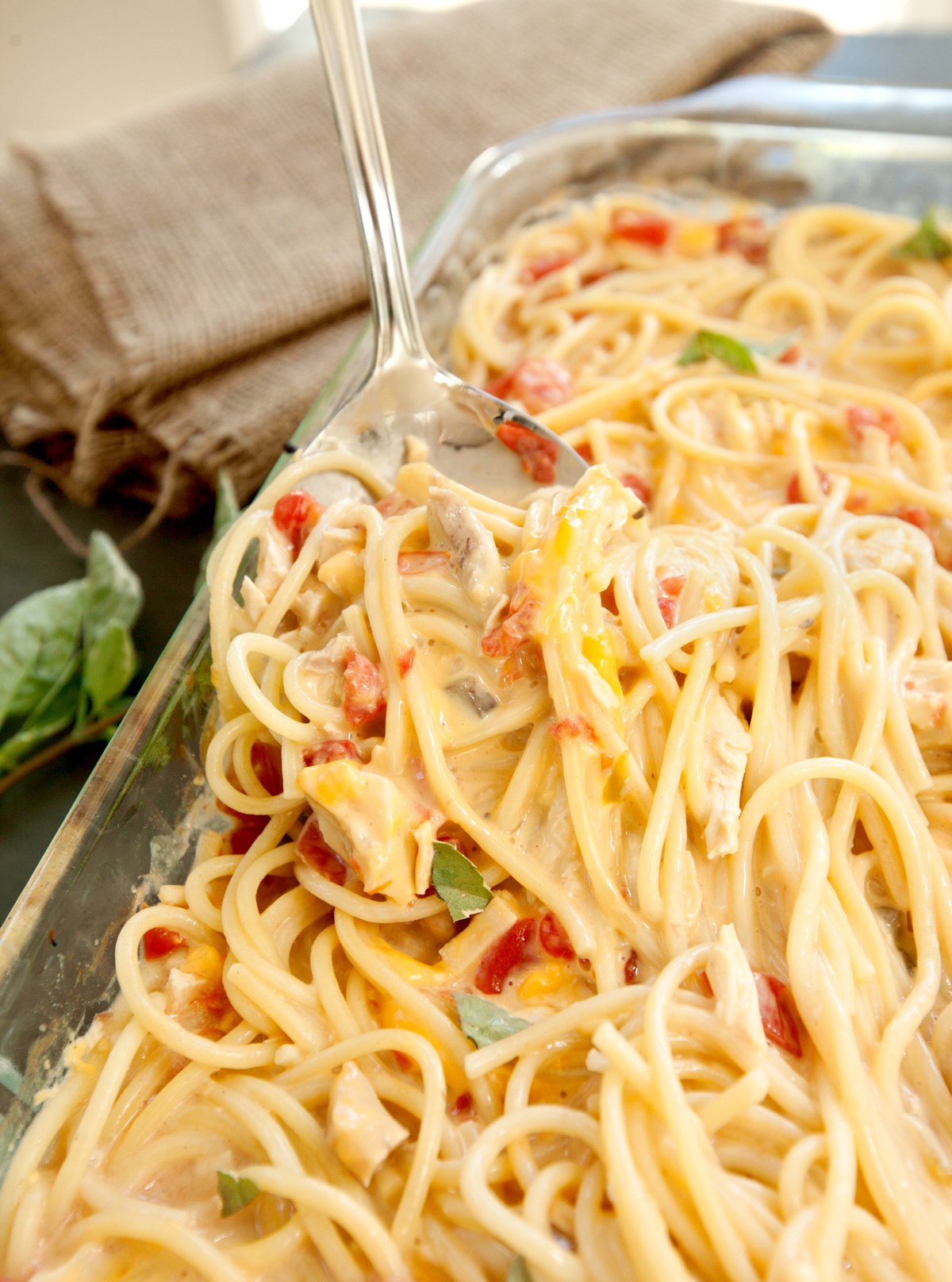 Rotel Chicken Spaghetti - Brownie Bites Blog