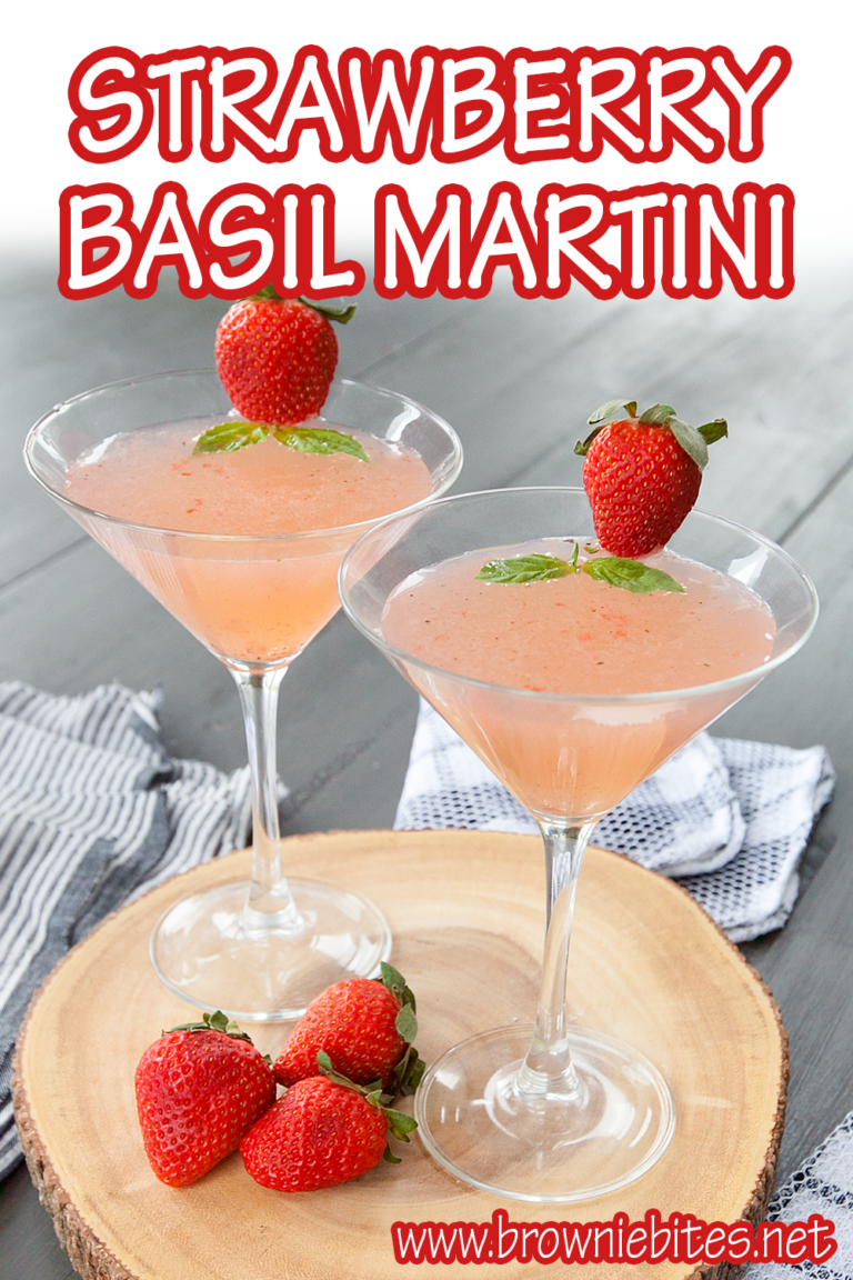 Strawberry Basil Martini - Brownie Bites Blog
